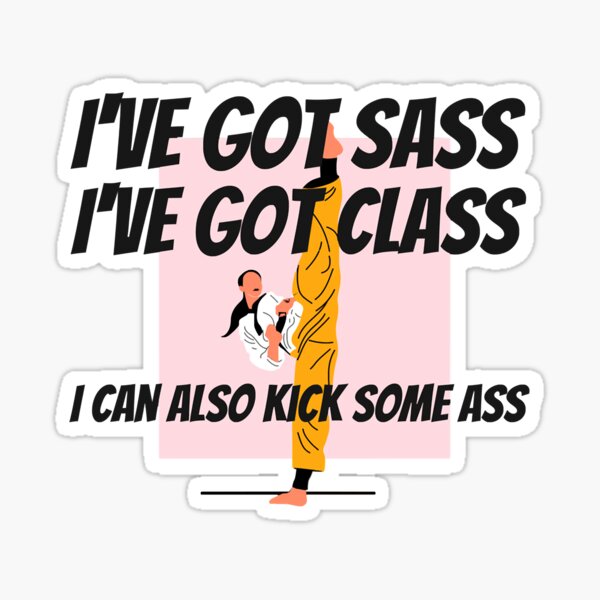 "Martial Artists with Sass, Class and Can Kick Some Ass " Sticker for ...