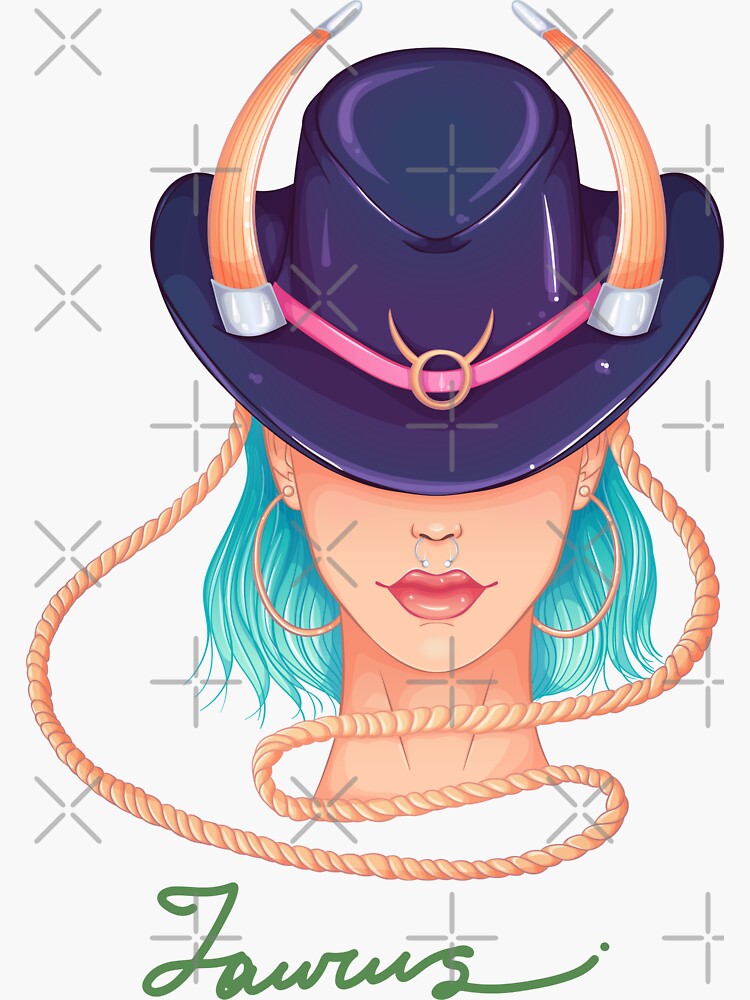 "Cute Taurus Zodiac Sign, Taurus Girl, Astrology Sign Design, A Taurus ...