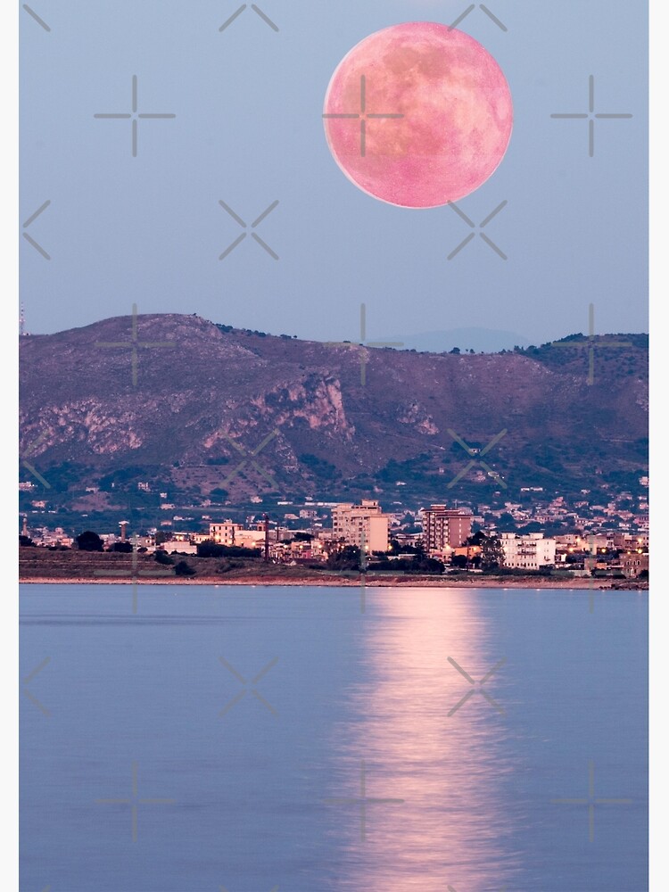 "Georgia Okeeffe pink moon over water " Poster for Sale by falak543 ...