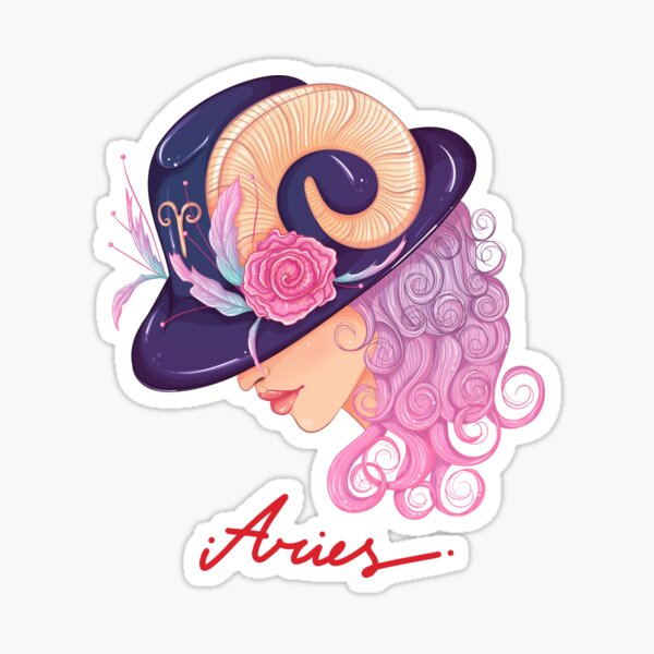 "Cute Aries Zodiac Sign, Aries Girl, Astrology Sign Design, Aries Girl ...
