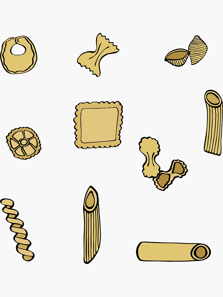 "Pasta" Sticker for Sale by srucci | Redbubble