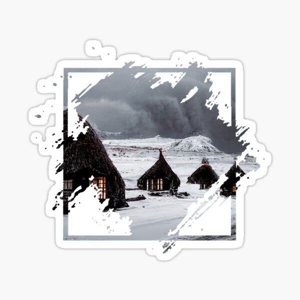 "viking village" Sticker for Sale by AiFantasy | Redbubble