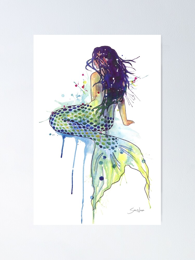 "Mermaid" Poster for Sale by SamNagel | Redbubble