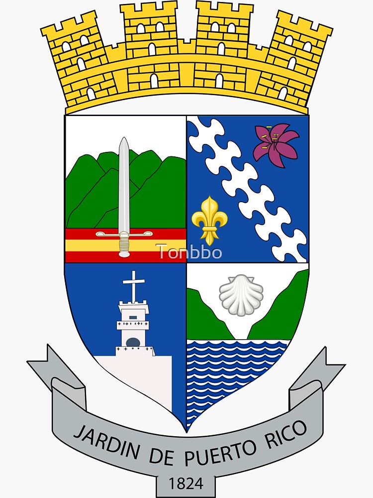 "Coat of Arms of Aibonito, Puerto Rico" Sticker for Sale by Tonbbo ...