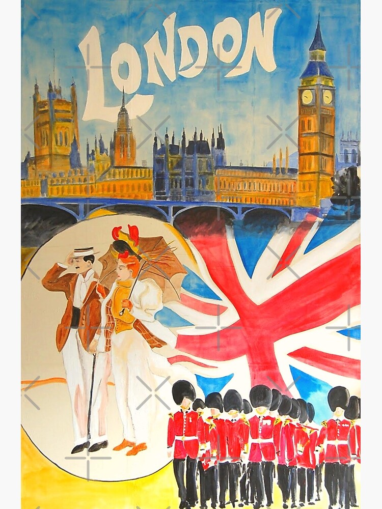 "London UK Vintage Travel Poster | London United Kingdom Tourism Poster ...