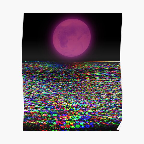 "Georgia Okeeffe Pink Moon Over Water" Poster for Sale by 0553535457 ...