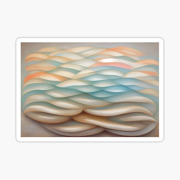 "Wave Patterns 22 - Created by A.I." Sticker for Sale by Created-by-AI ...