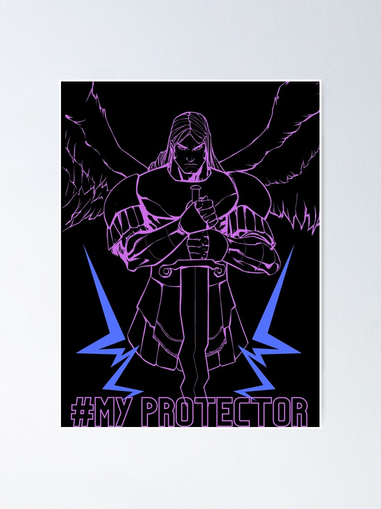 "My Protector Knight Illustrated Digital Design" Poster for Sale by ...