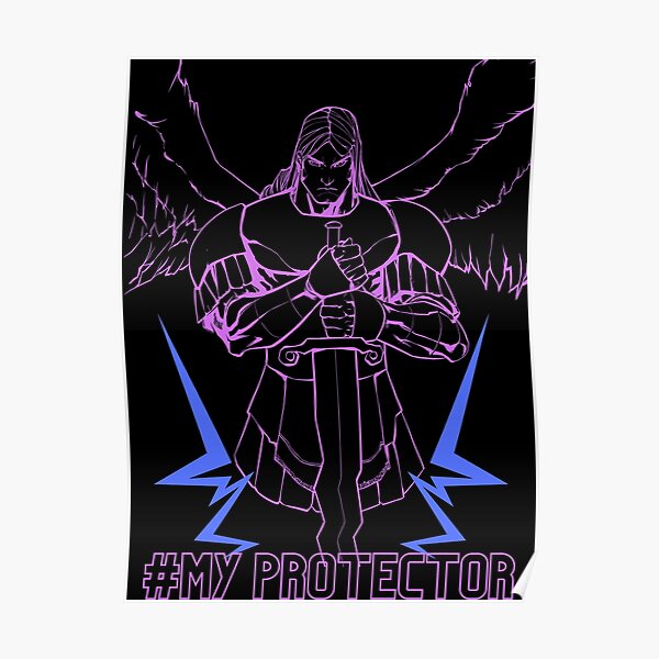 "My Protector Knight Illustrated Digital Design" Poster for Sale by ...