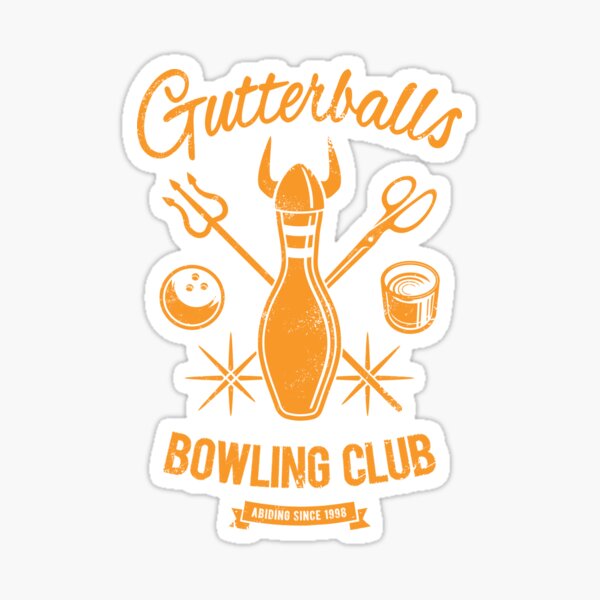"Gutterballs Bowling Club" Sticker for Sale by heavyhand | Redbubble