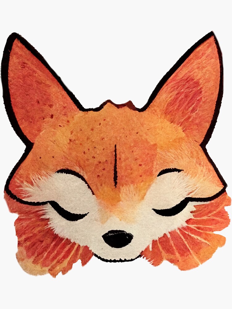 "Female red fox nodding" Sticker for Sale by CutePlanetEarth | Redbubble