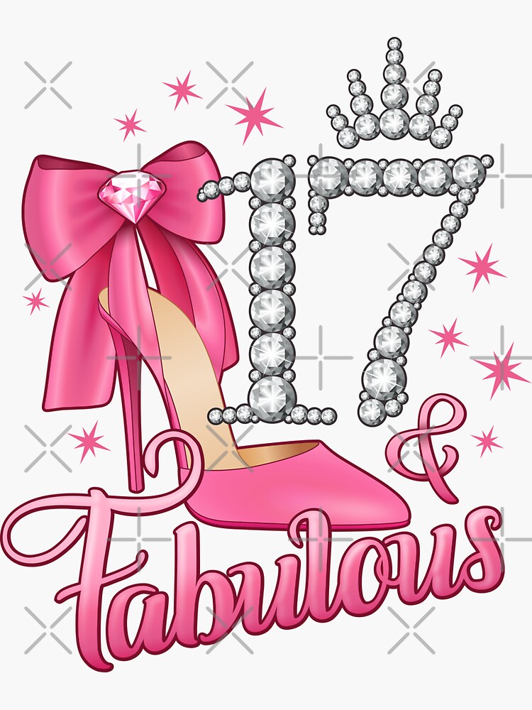 "17th Birthday. 17 years old girls, ladies" Sticker for Sale by ...