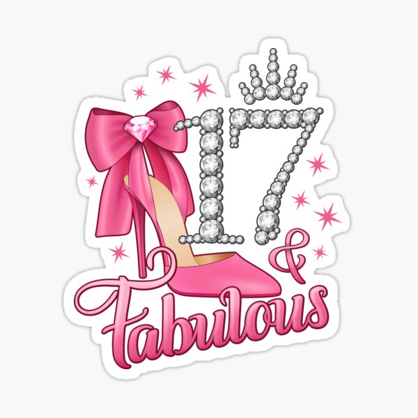 "17th Birthday. 17 years old girls, ladies" Sticker for Sale by ...