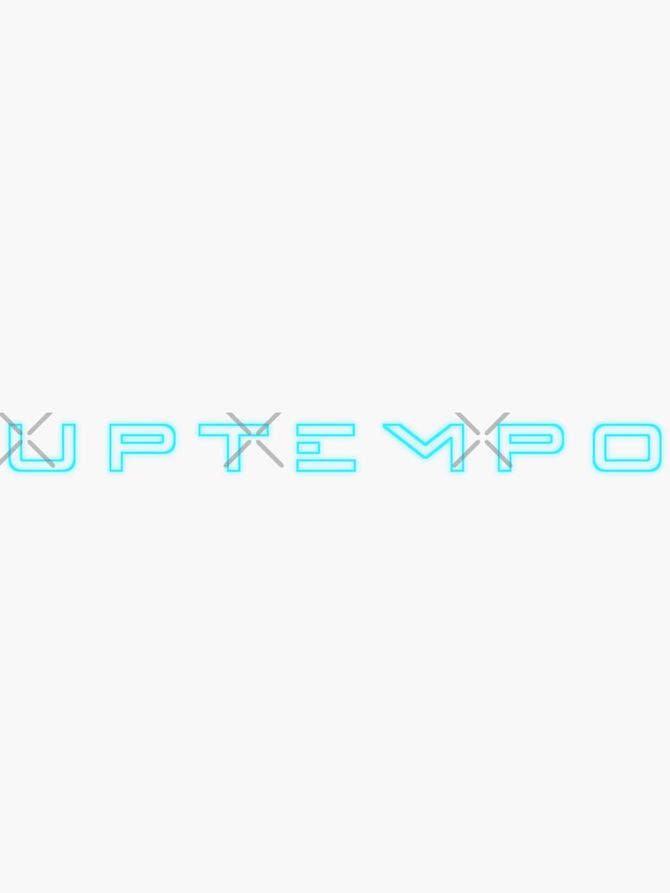 "Uptempo Hardstyle - Ice Blue Neon Logo" Sticker for Sale by SPAZE-Typo ...