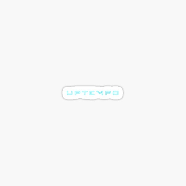 "Uptempo Hardstyle - Ice Blue Neon Logo" Sticker for Sale by SPAZE-Typo ...