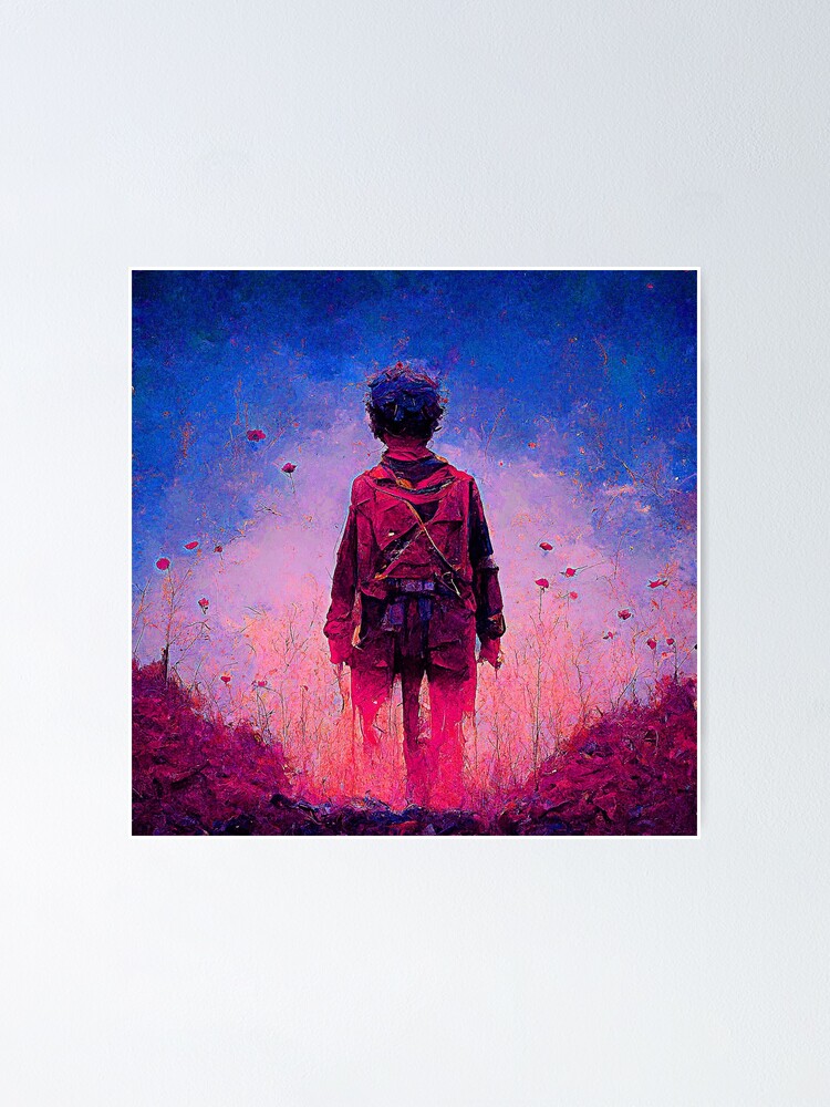 "teenage boy surrealism,boy surrealism,impressionism art,," Poster for ...