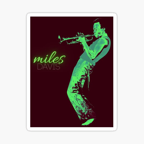 "MILES DAVIS" Sticker for Sale by DiasporaDazed | Redbubble