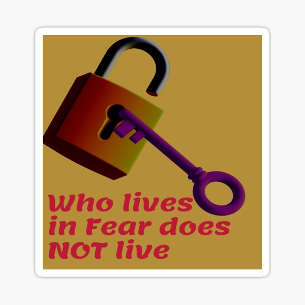 "Fear" Sticker for Sale by ARTQuin | Redbubble