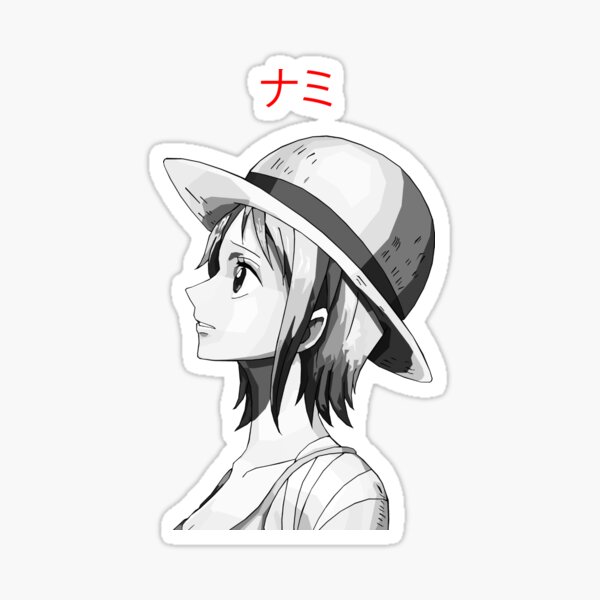 "Nami B&W" Sticker for Sale by SiksisArt | Redbubble