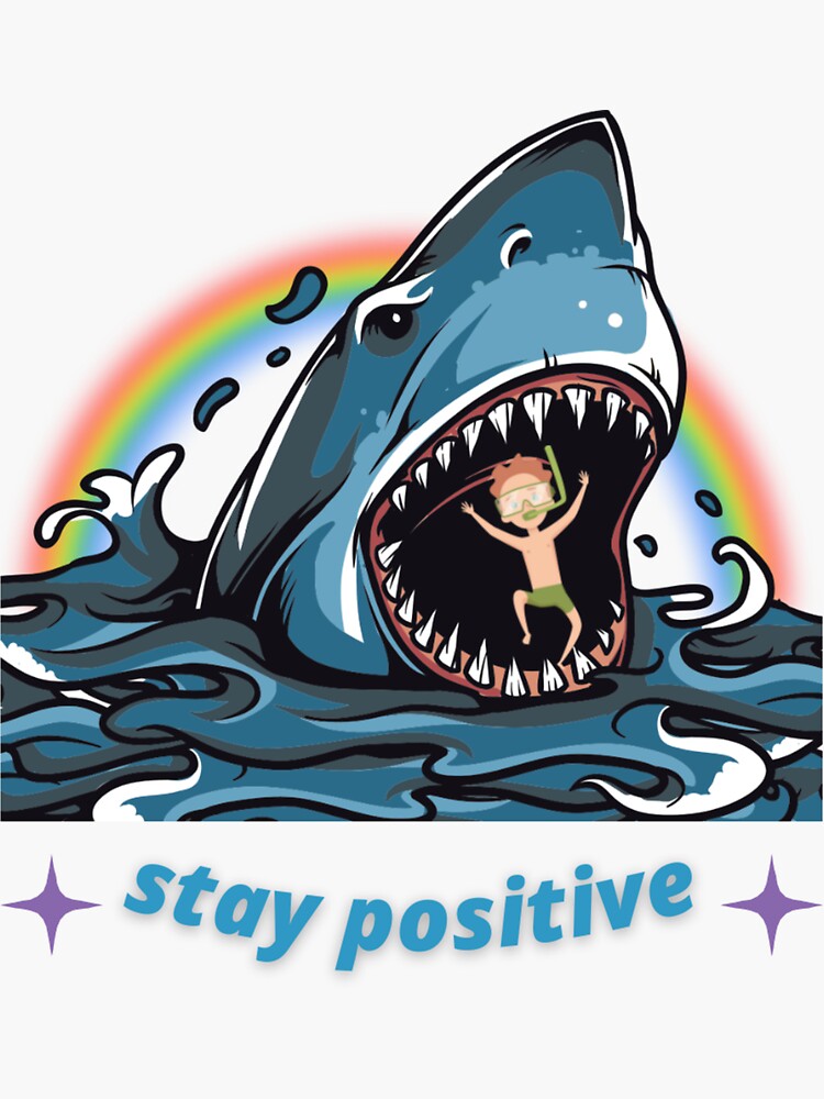 "stay positive cute artwork" Sticker for Sale by Designandlove | Redbubble