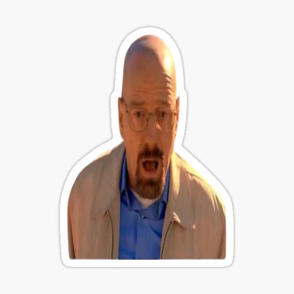 "Shocked Walter White" Sticker for Sale by Shrewd Mood | Redbubble