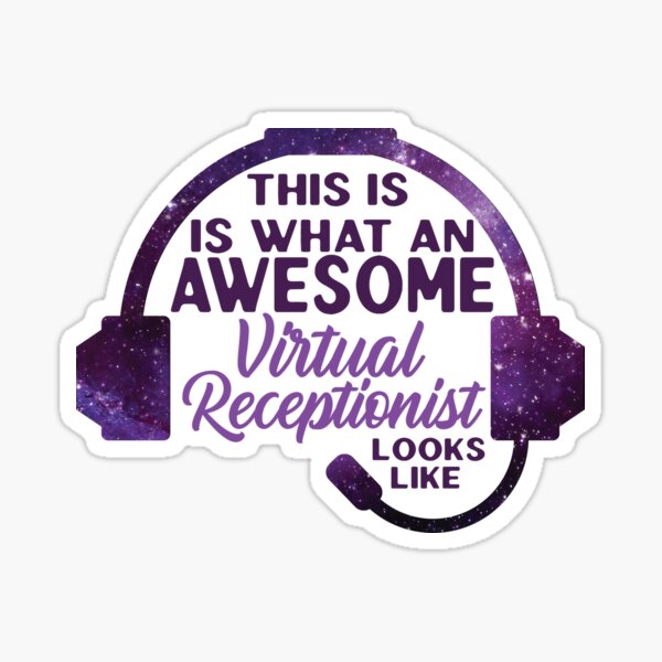 "Awesome Virtual Receptionist Purple Galaxy" Sticker for Sale by ...
