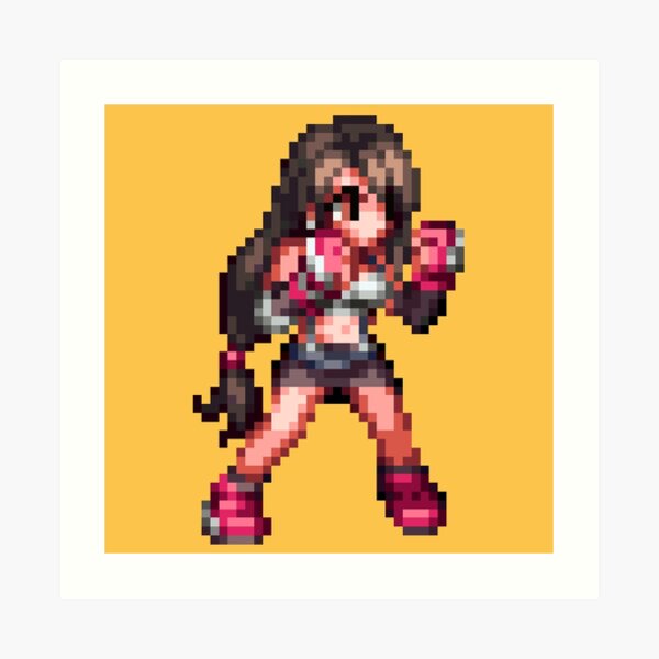"Tifa Standby Final Fantasy VII Pixel Art" Art Print for Sale by PIXEL ...