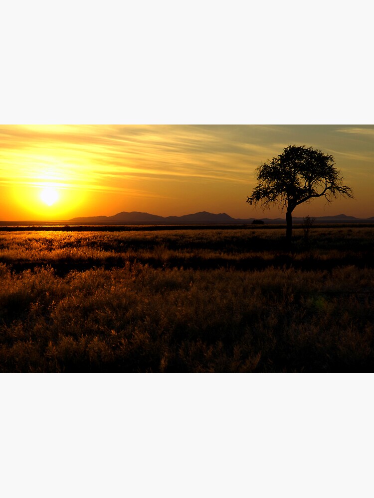 "Namibian Savanna Sunset Landscape" Sticker for Sale by SimonWicks ...