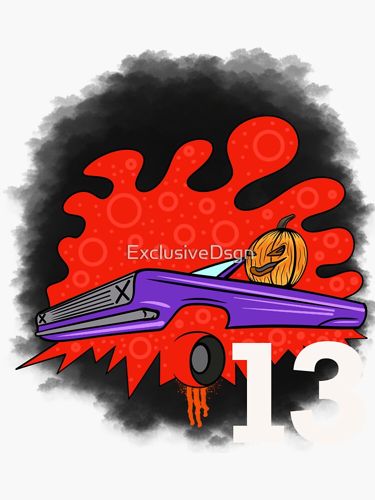 "Spooky Halloween Lowrider 13" Sticker for Sale by ExclusiveDsgn ...