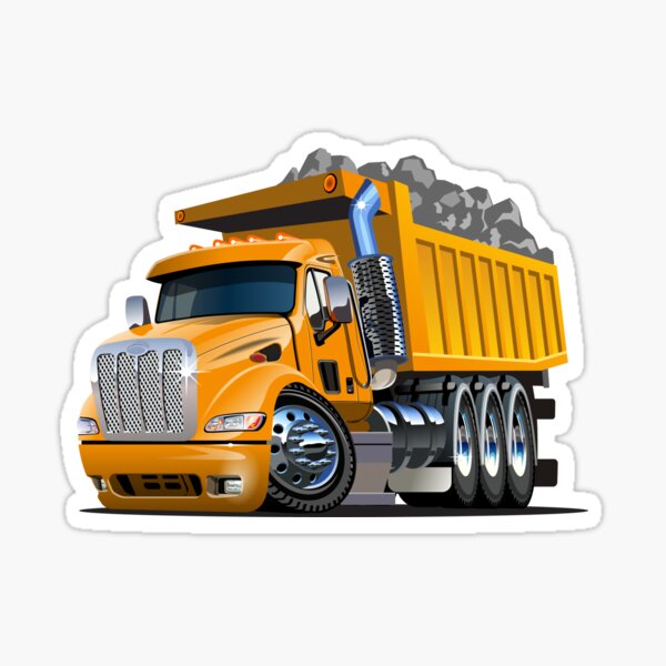 "Cartoon Dump Truck" Sticker for Sale by Mechanick | Redbubble