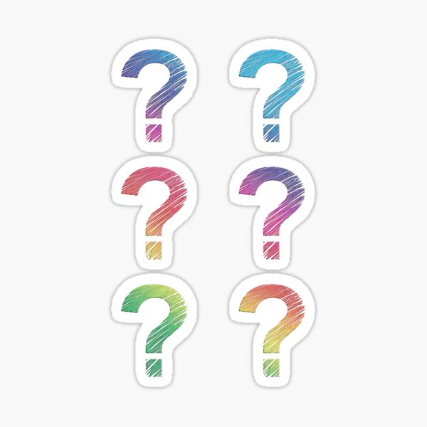 "Pride question marks rainbow sticker collection" Sticker for Sale by ...