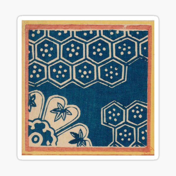 "Traditional Japanese Blue Tile Design" Sticker for Sale by McIntyre ...