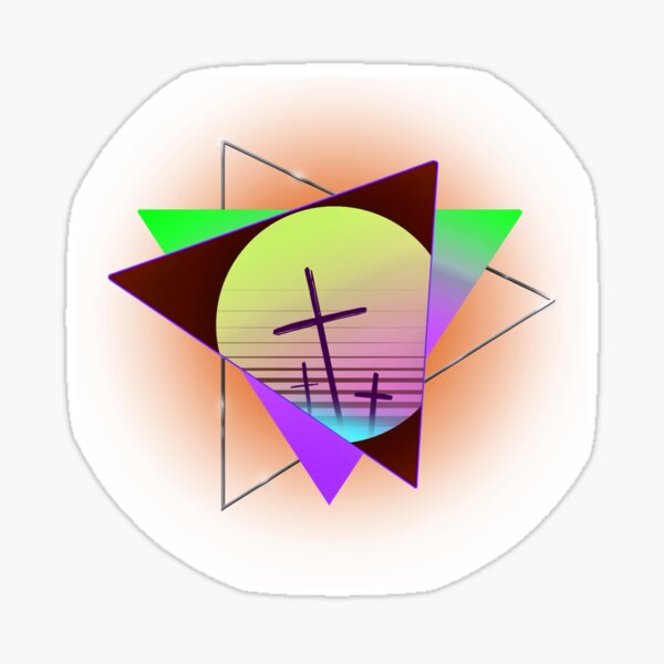 "Holy Trinity Retro Christian" Sticker for Sale by HolyFireDesign ...