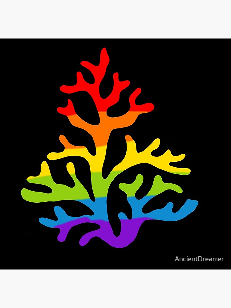 "Rainbow Coral black background " Poster for Sale by AncientDreamer ...