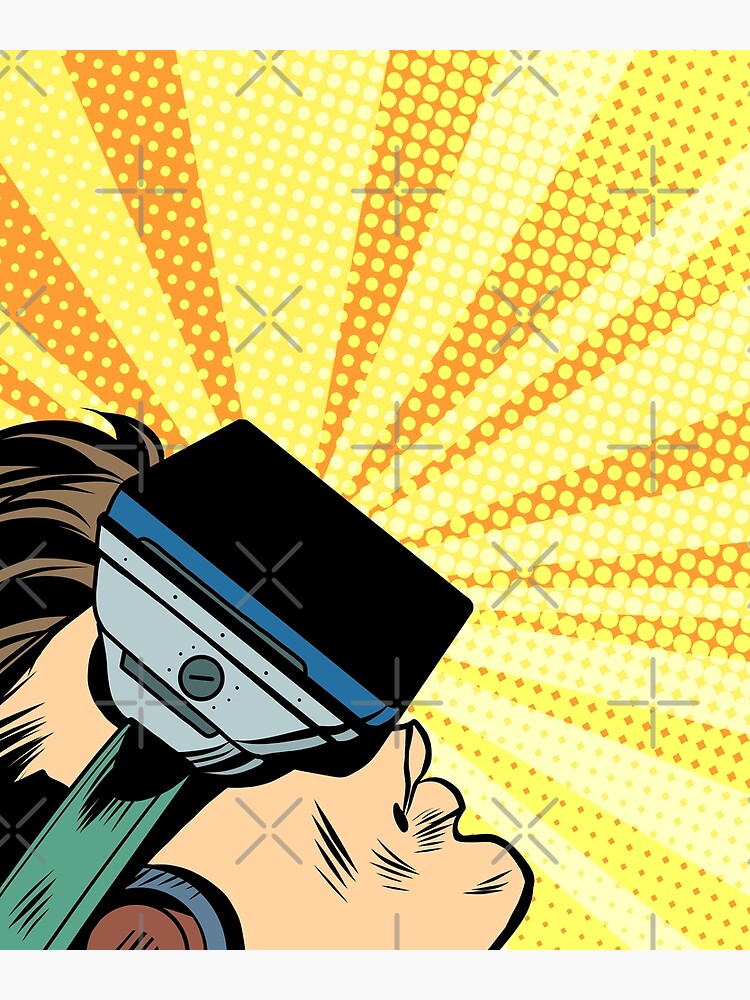 "Man with glasses virtual reality, Funny VR Gifts For Gamers, Virtual ...