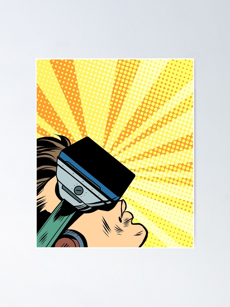 "Man with glasses virtual reality, Funny VR Gifts For Gamers, Virtual ...