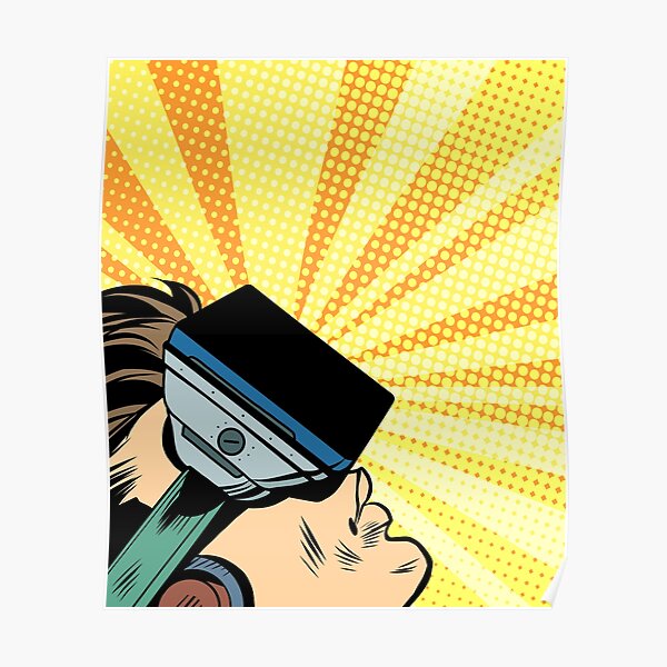 "Man with glasses virtual reality, Funny VR Gifts For Gamers, Virtual ...