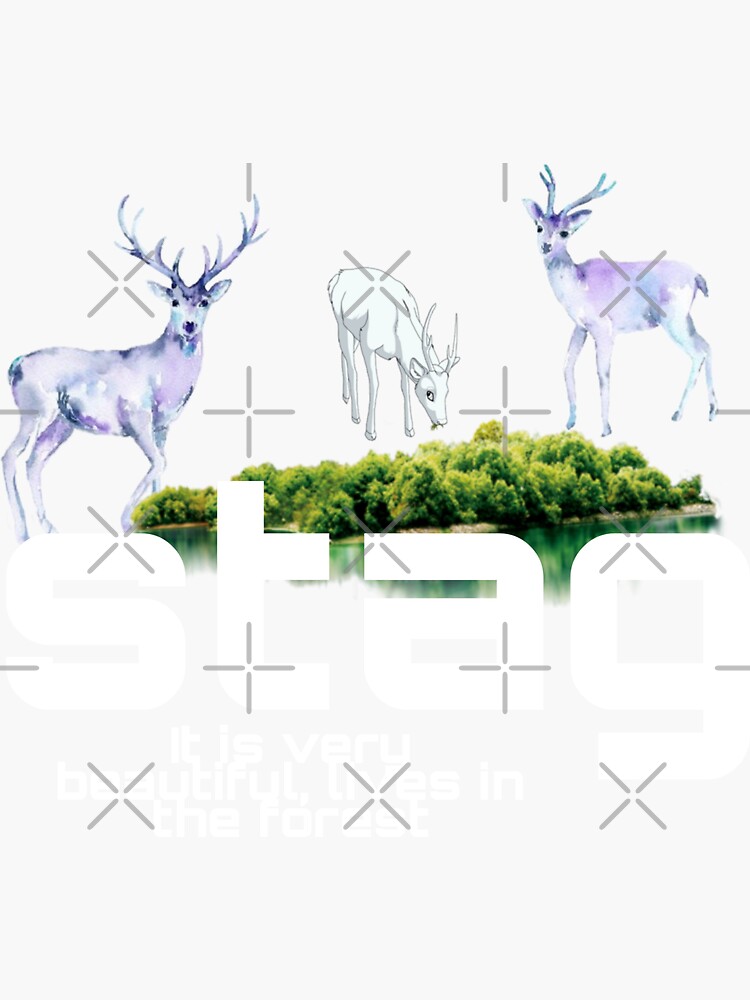 "stag" Sticker for Sale by Jalalkumar | Redbubble