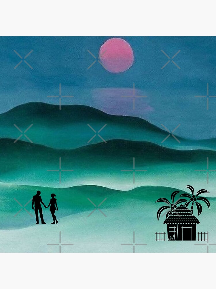 "Georgia Okeeffe pink moon over water " Poster for Sale by falak543 ...