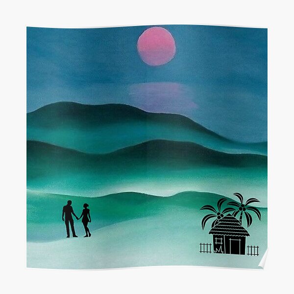 "Georgia Okeeffe pink moon over water " Poster for Sale by falak543 ...