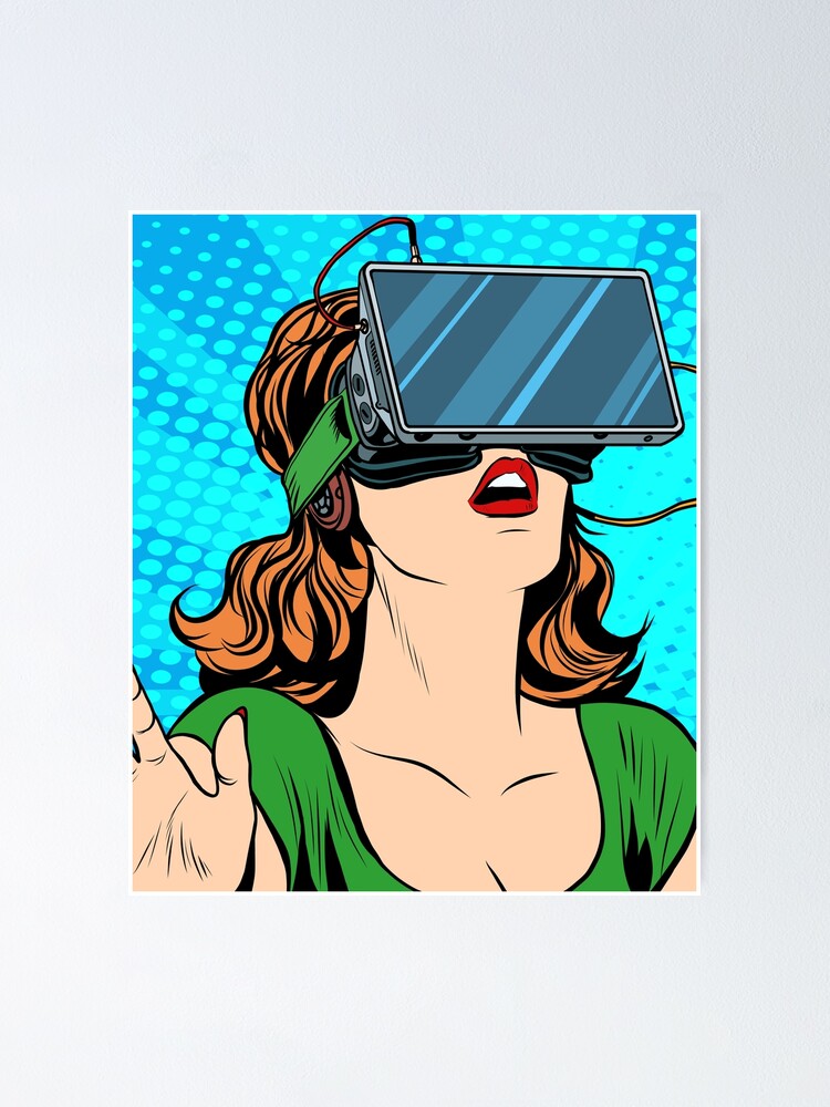 "OMG emotions from virtual reality retro girl, VR Head Set , Funny VR ...