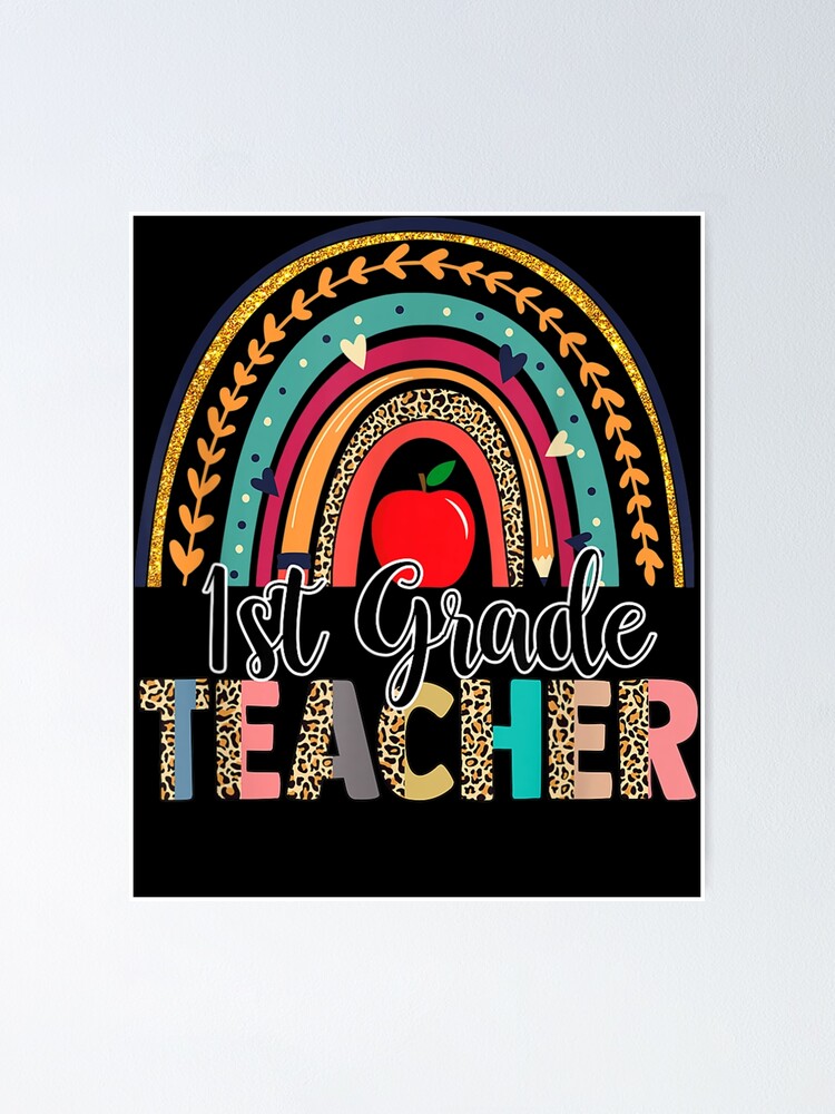 "Cute 1st Grade Teacher Welcome Back To School Teacher " Poster for ...