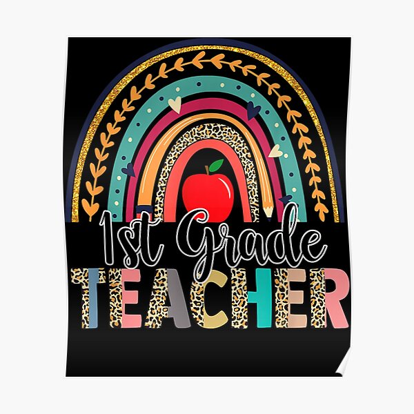 "Cute 1st Grade Teacher Welcome Back To School Teacher " Poster for ...