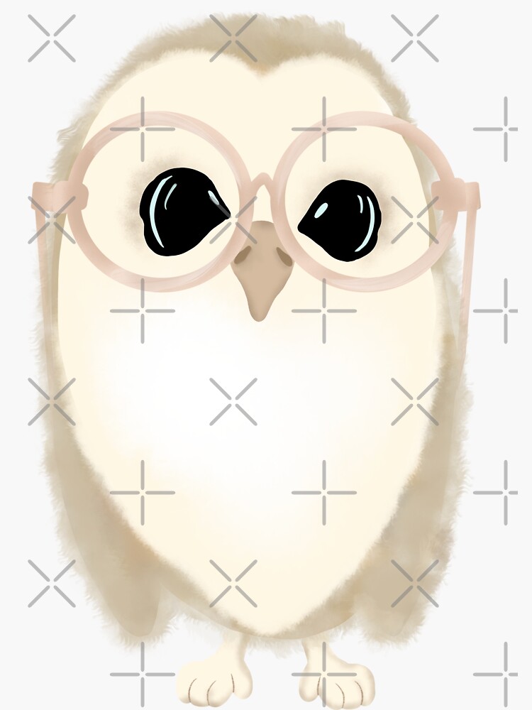 "Cute Wise Owl " Sticker for Sale by StacyMint | Redbubble