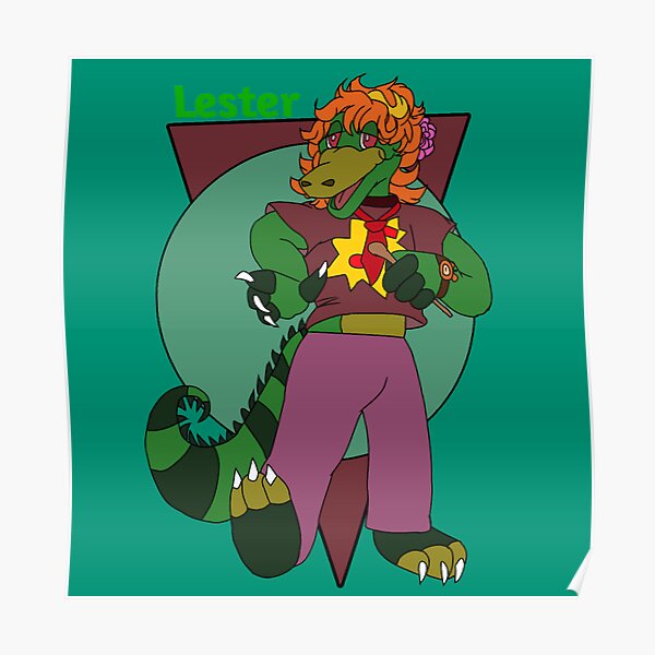 "Lester lizard " Poster for Sale by Spectating-cat | Redbubble