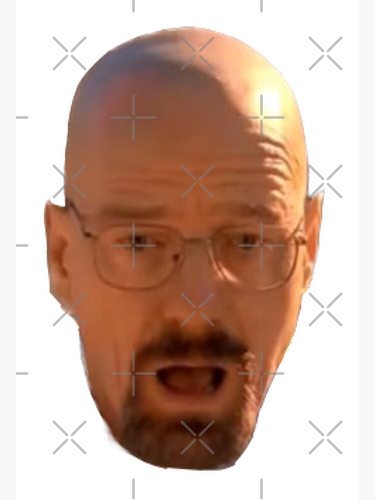 "Walter White Face Shocked Meme Sticker Breaking Bad Hank" Greeting ...