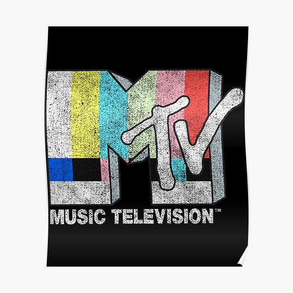 "MTV Vintage TV Signal Logo" Poster for Sale by cultivatedwaitr | Redbubble