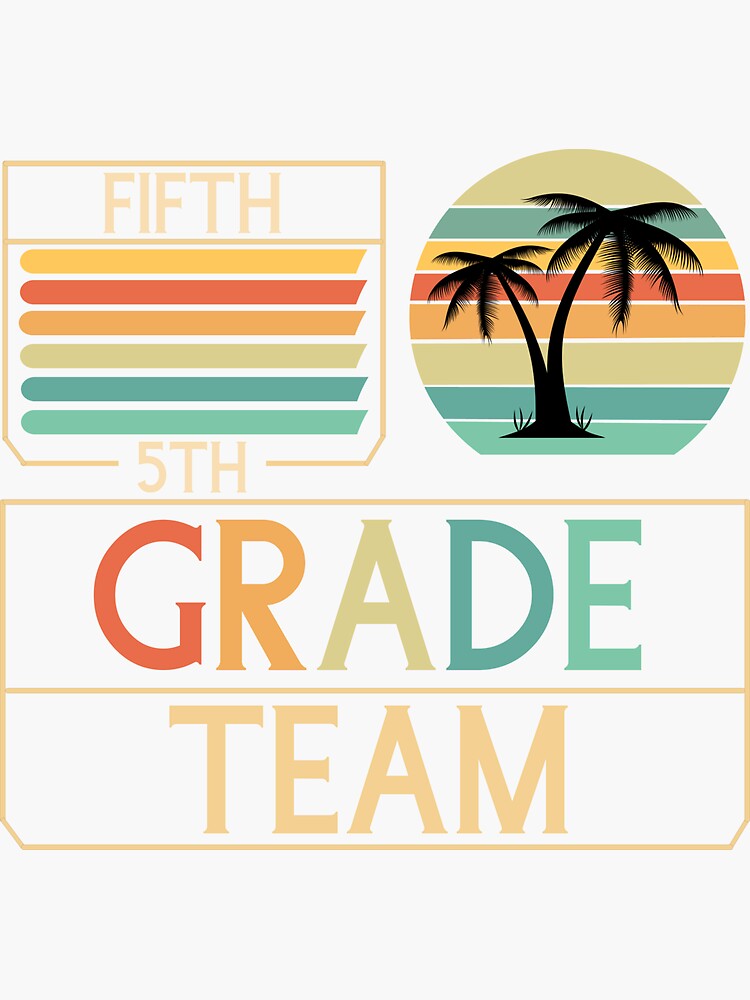 "5th Grade Team Retro Groovy Teacher Happy Fifth Day Of School ...