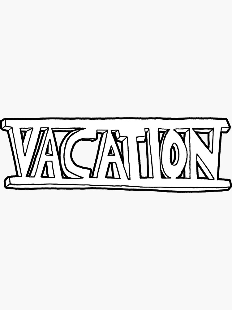 "vacation band classic logo" Sticker for Sale by liquiransky | Redbubble