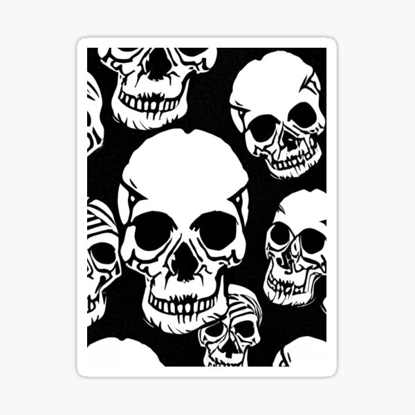 "Skull Stack " Sticker for Sale by CreepyCorner | Redbubble